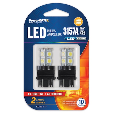 Poweroptix Mini LED Bulb 3157A Amber 2/cd, PK2 102-831571 | Zoro